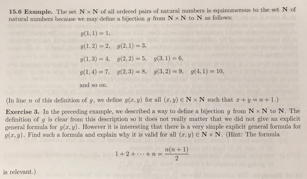 Solved 15.6 Example. The set N x N of all ordered pairs of | Chegg.com