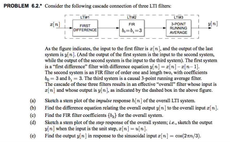 Solved Consider the following cascade connection of three | Chegg.com