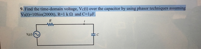Solved Find the time-domain voltage, V_c(t) over the | Chegg.com