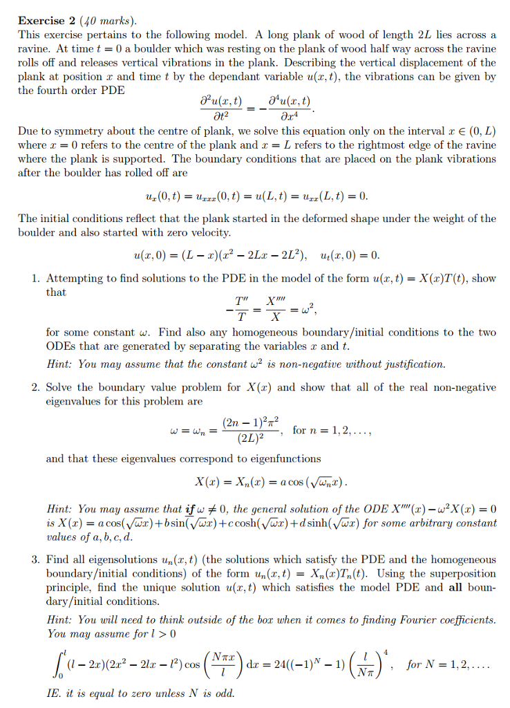 Solved Exercise 2 (40 marks) This exercise pertains to the | Chegg.com