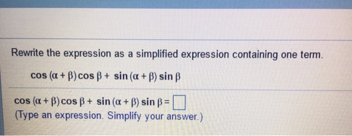 Solved Rewrite the expression as a simplified expression | Chegg.com