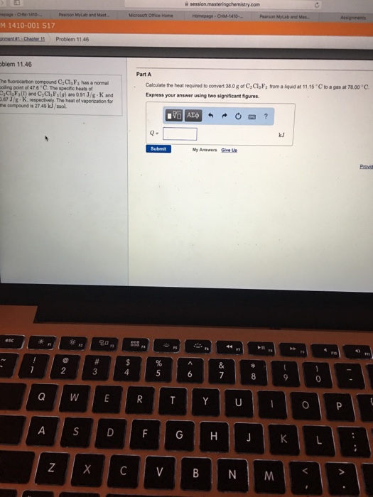 Solved The fluorocarbon compound C_2Cl_2F_3 has a normal | Chegg.com
