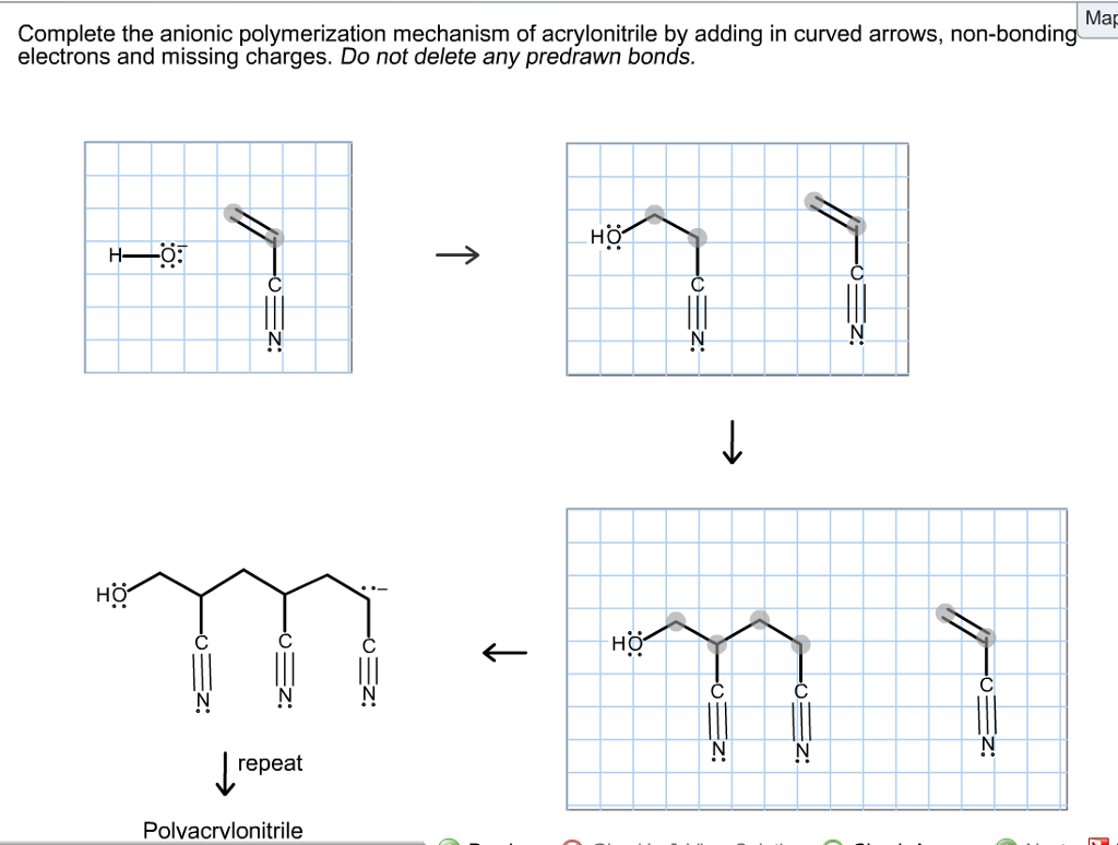 Solved Complete the anionic polymerization mechanism of | Chegg.com