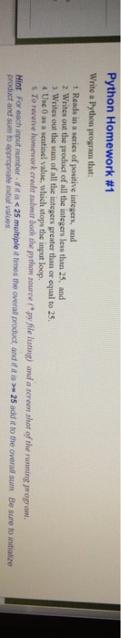 Solved Write Python program that Reads in a series of | Chegg.com