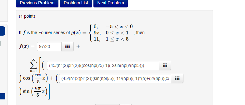 Solved Previous ProblemProblem List Next Problem (1 point if | Chegg.com