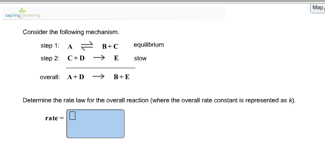 Solved pling Consider the following mechanism. step 1: A B+ | Chegg.com