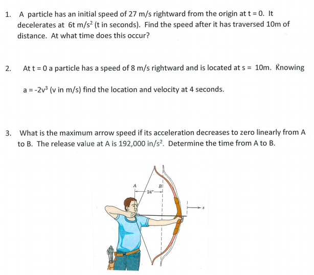 Solved A particle has an initial speed of 27 m/s rightward | Chegg.com