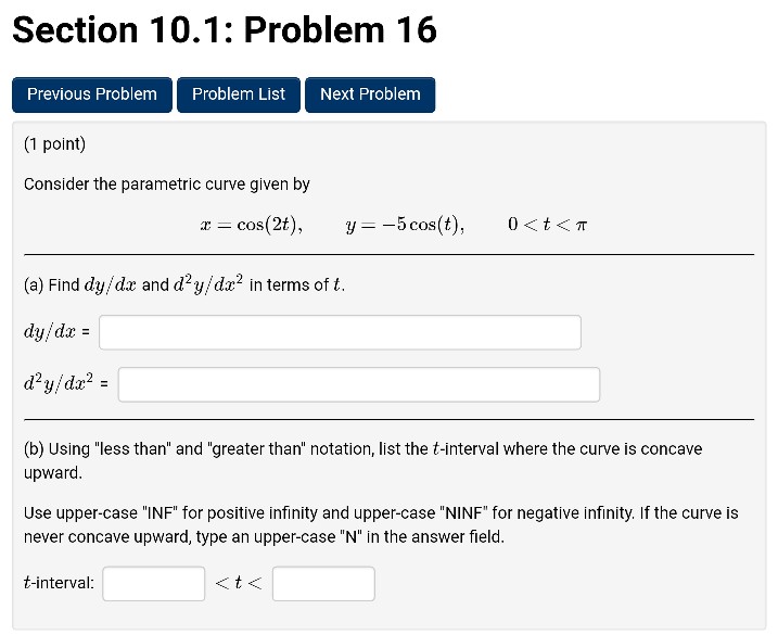 Solved Section 10.1: Problem 18 Previous Problem Problem | Chegg.com