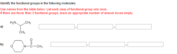 Solved Identify the functional groups in the following | Chegg.com