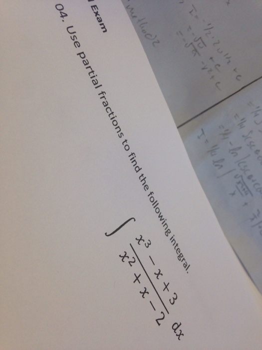Solved 04. Use partial fractions to find the following | Chegg.com