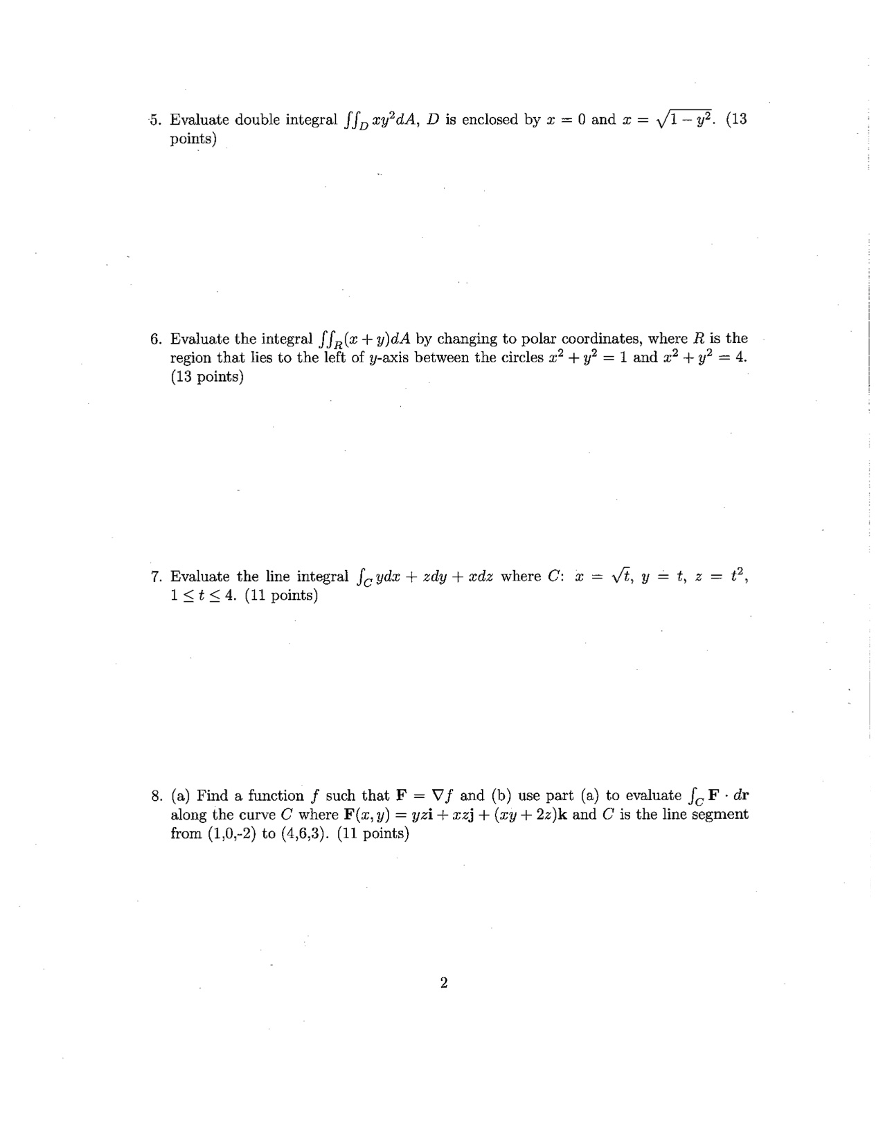 Solved 5. Evaluate double integral double integral D xy^2 | Chegg.com Solved 5. Evaluate double integral double integral D xy^2 | Chegg.com