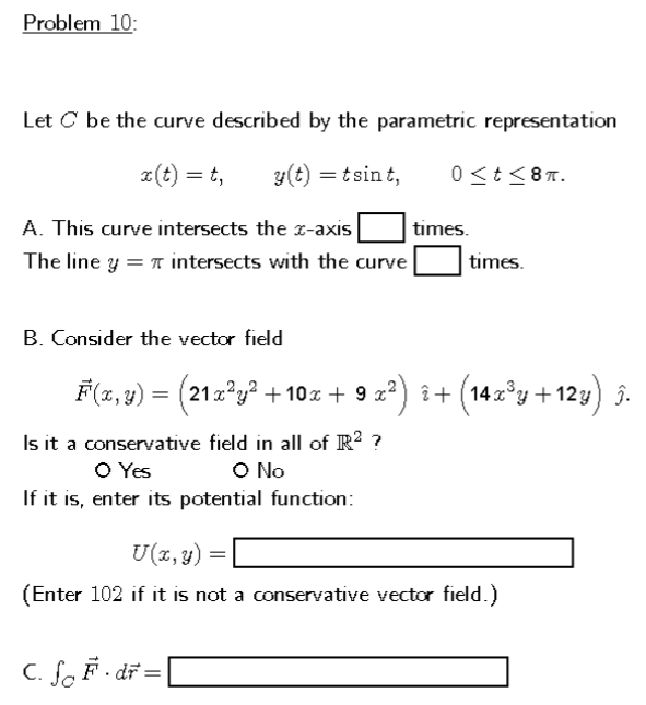 Solved Let C be the curve described by the parametric | Chegg.com