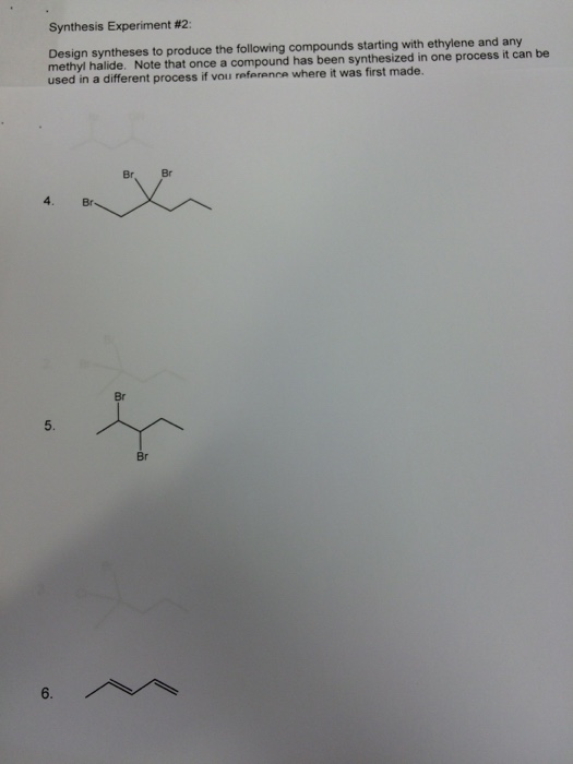 Solved Design syntheses to produce the following compounds | Chegg.com
