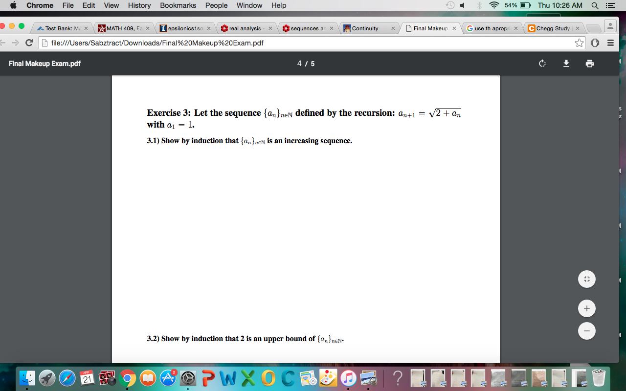 Solved Let the sequence {a_n}_n N defined by the recursion | Chegg.com