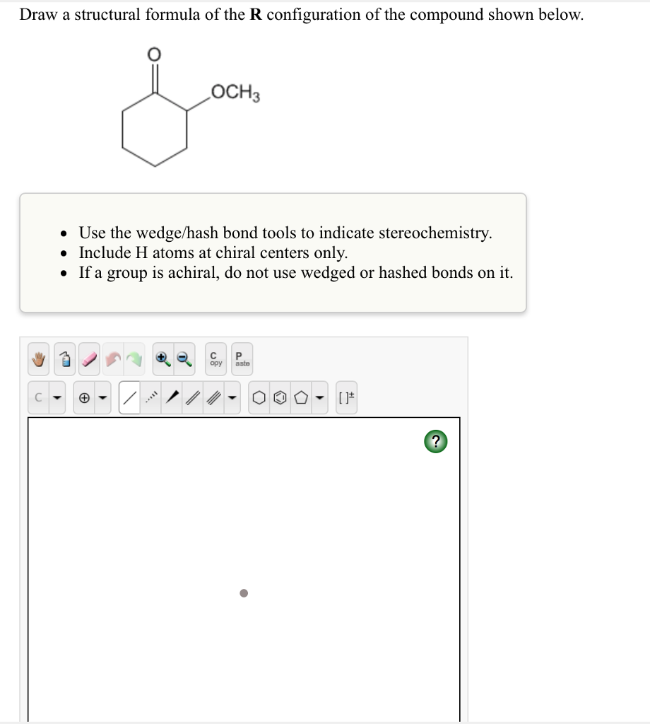Solved Draw a structural formula of the R configuration of | Chegg.com