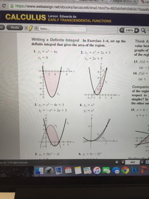 Solved Writing a Definite Integral In Exercises 1-6, set up | Chegg.com