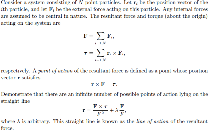 Solved Consider a system consisting of N point particles. | Chegg.com
