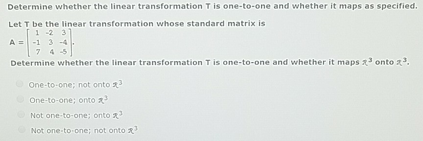 Solved Determine Whether The Linear Transformation T Is