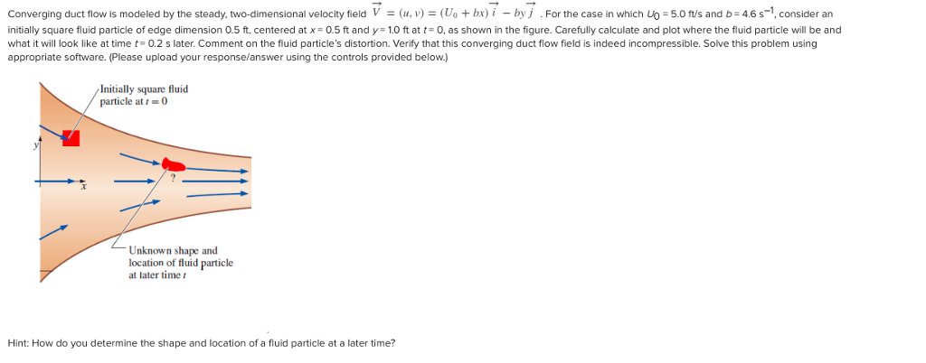 Solved converging duct flow is modeled by the steady, | Chegg.com