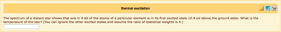 Solved thermal excitation The spectrum of a distant star | Chegg.com