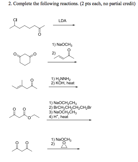 Solved Complete the following reactions. | Chegg.com