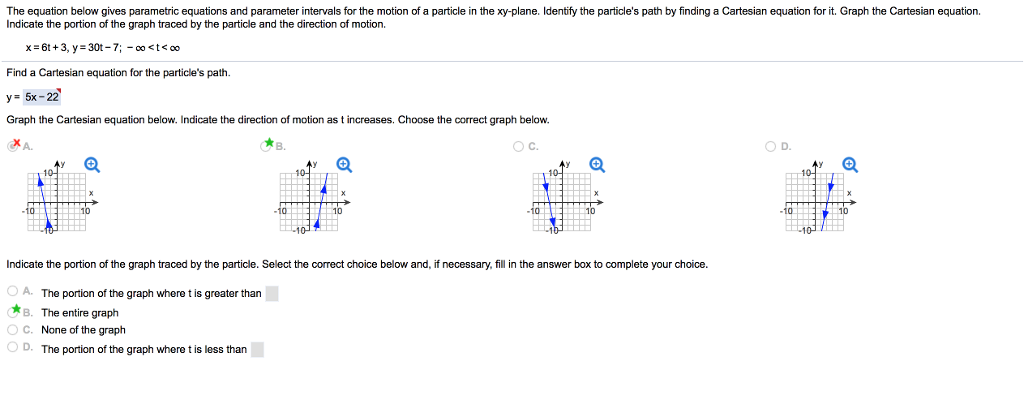 Solved The equation below gives parametric equations and | Chegg.com
