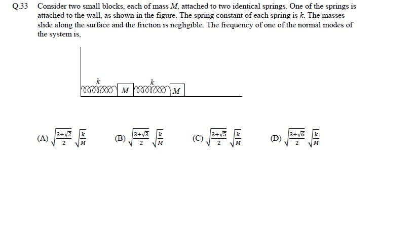 Solved Consider two small blocks, each of mass M, attached | Chegg.com