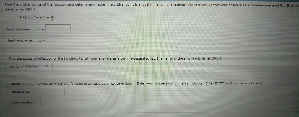 Solved Find The Critical Points Of The Function And