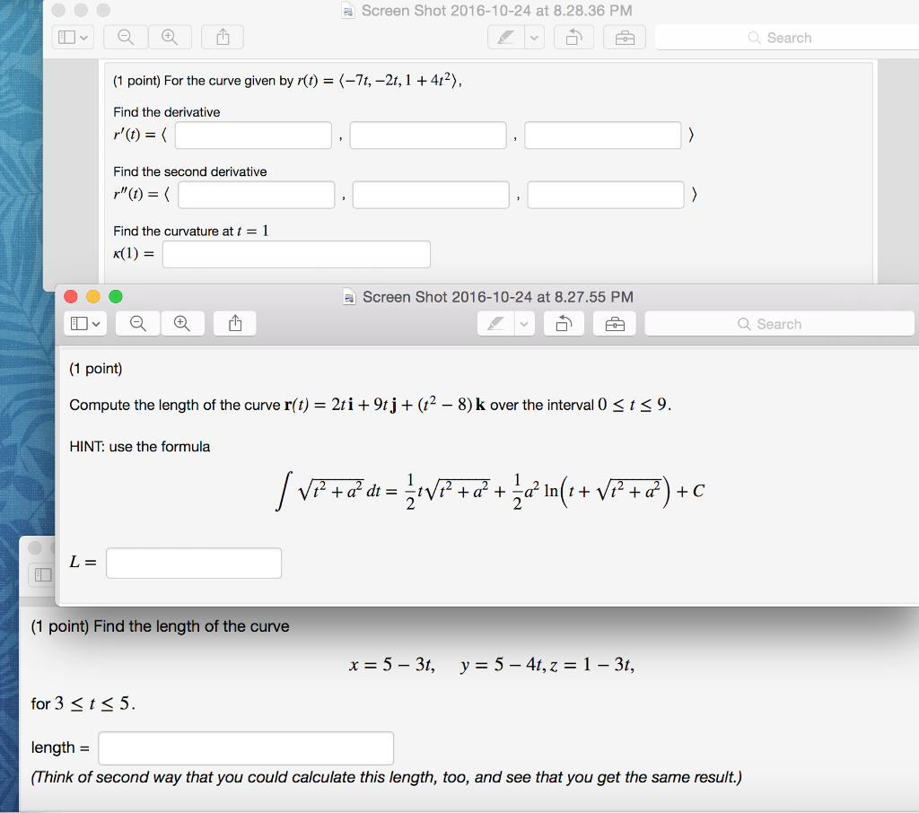 Solved For the curve given by r(t) = (-7t, -2t, 1 + 4t^2) | Chegg.com