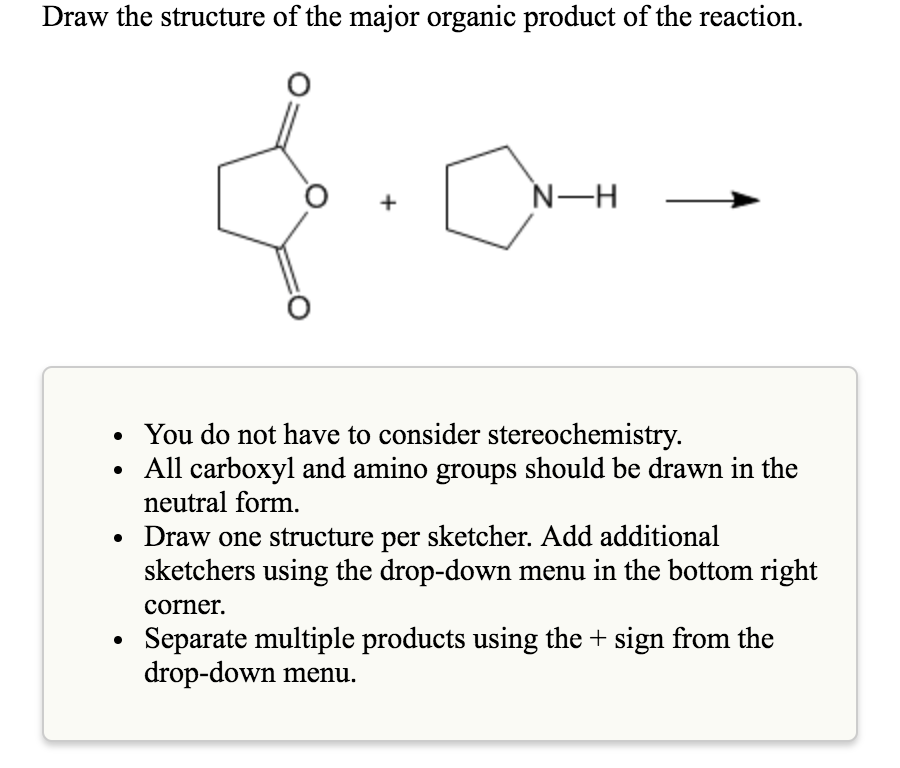 Solved Draw the structure of the major organic product(s) of | Chegg.com