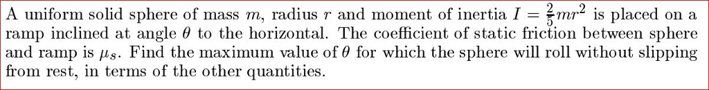 Solved A uniform solid sphere of mass m, radius r and moment | Chegg.com