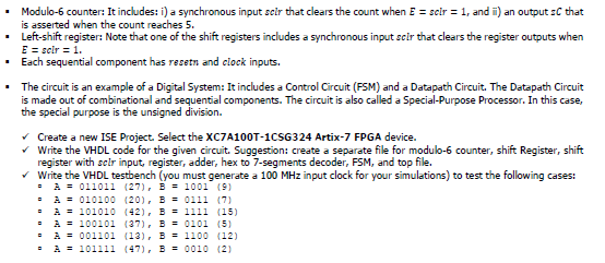 Describe Finite State Machines (FSMs) in VHDL. | Chegg.com