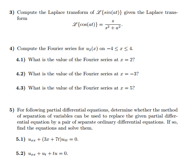 Solved Compute the Laplace transform of given the Laplace | Chegg.com