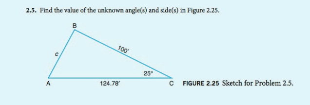 Solved Find the value of the unknown angle(s) and side(s) in | Chegg.com