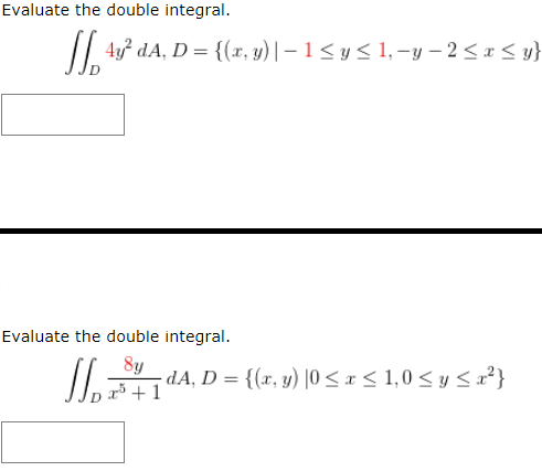Solved Evaluate the double integral. 8y | Chegg.com