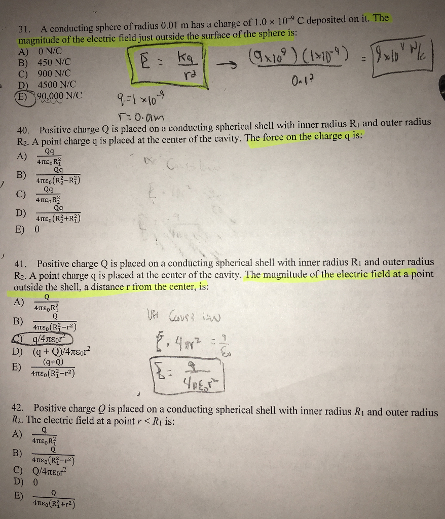 Solved A conducting sphere of radius 0.01 m has a charge of | Chegg.com