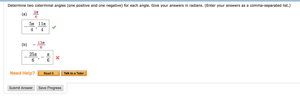 Solved Determine two coterminal angles (one positive and one | Chegg.com