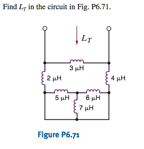 Solved Find LT in the circuit in Fig. P6.71. mm 5 HH 7 HH | Chegg.com