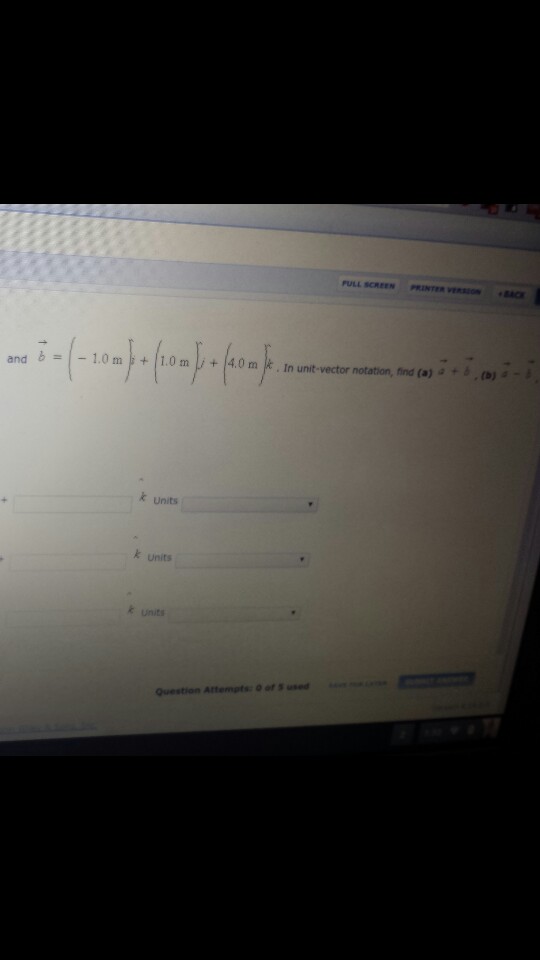 Solved Chapter 03, Problem 009 Two vectors are given by a = | Chegg.com