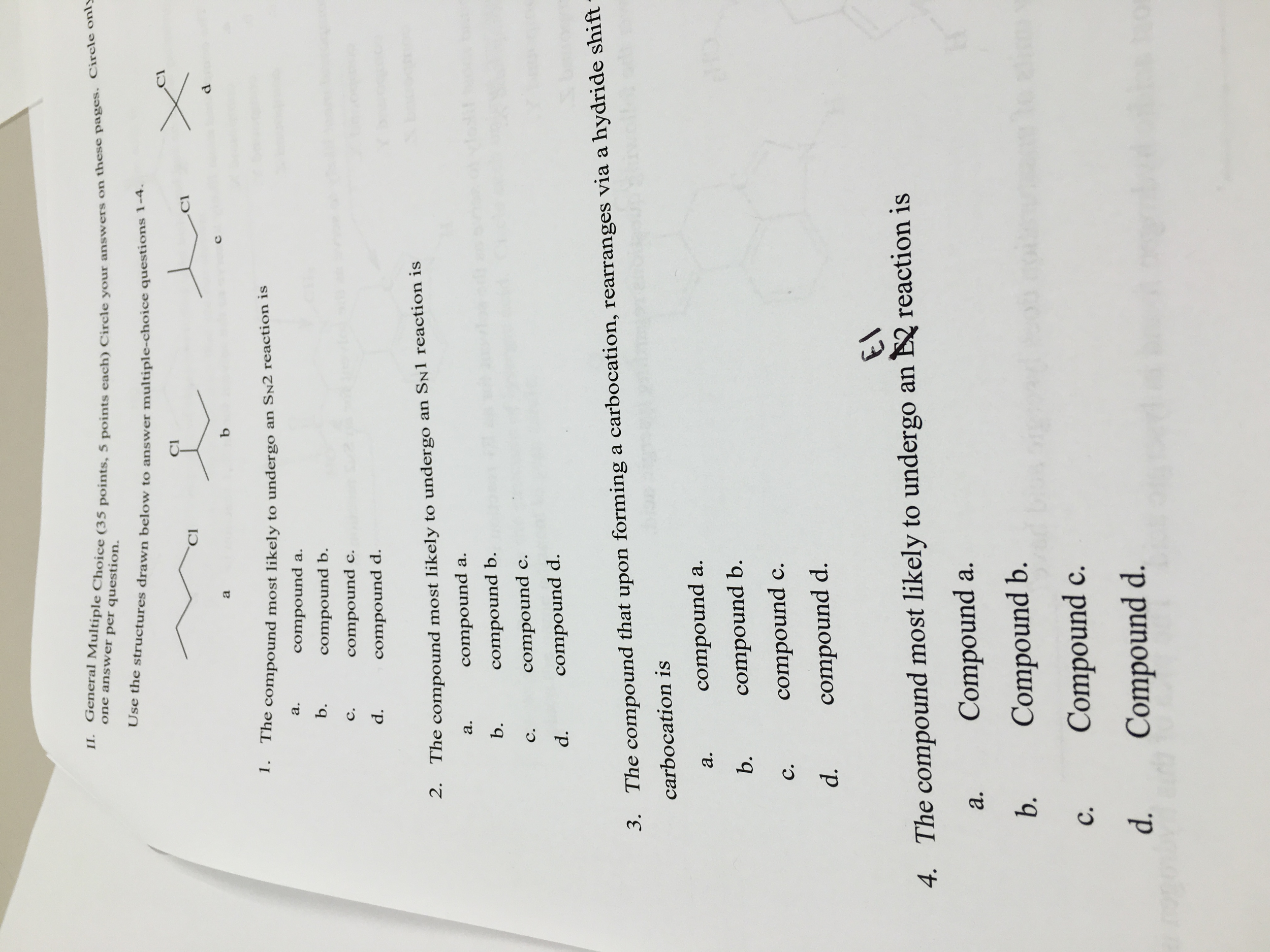 Solved Use the structures drawn below to answer | Chegg.com