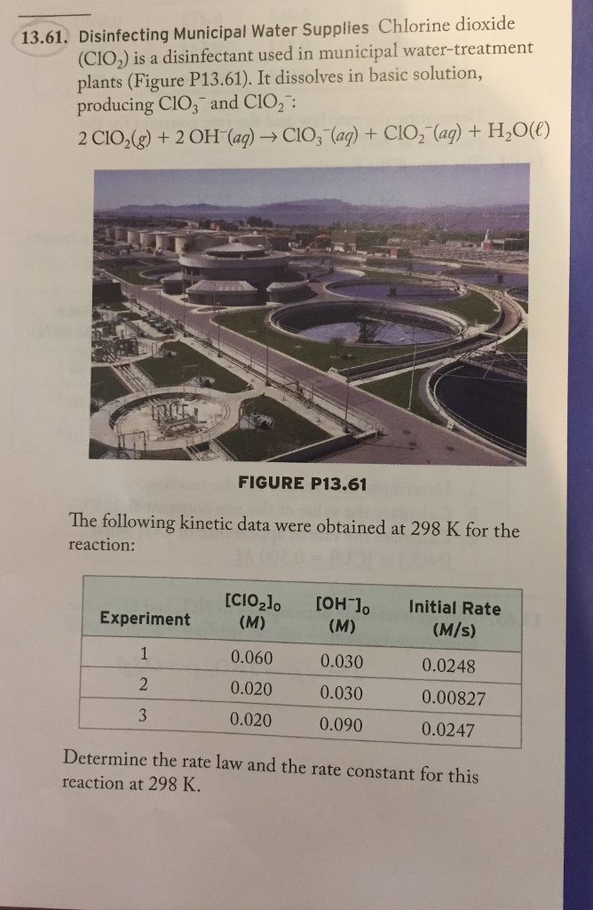 Solved Chlorine dioxide (ClO_2) is a disinfectant used in | Chegg.com