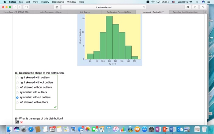 Solved Below is a histogram of the IQ ("intelligence | Chegg.com