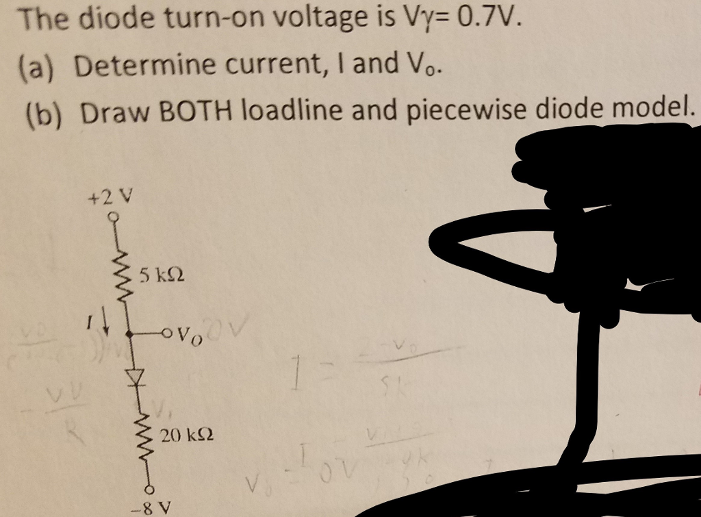Solved The diode turn-on voltage is V_y = 0.7V. Determine | Chegg.com