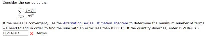 Alternating Series Estimation Theorem