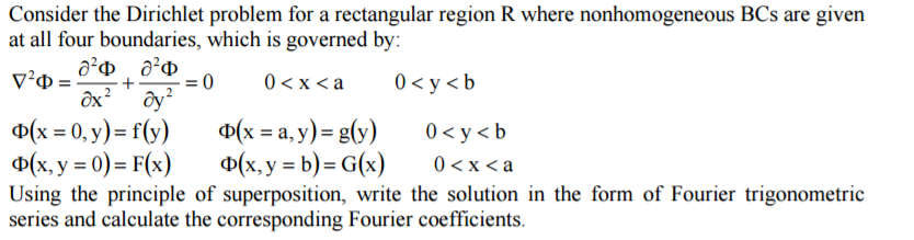 Solved Consider the Dirichlet problem for a rectangular | Chegg.com