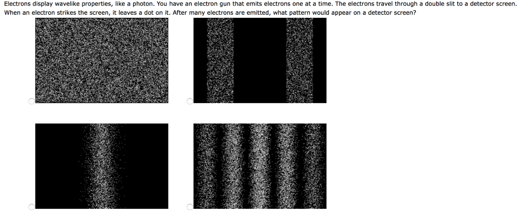 Solved Electrons display wavelike properties, like a photon. | Chegg.com