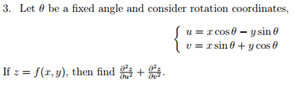 Solved Let theta be a fixed angle and consider rotation | Chegg.com