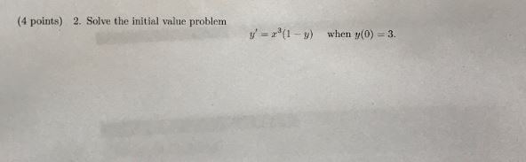 Solved Solve the initial value problem y" =x^3 (1 - y) when | Chegg.com