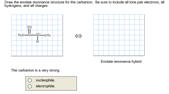 Solved Draw the enolate resonance structure for the | Chegg.com