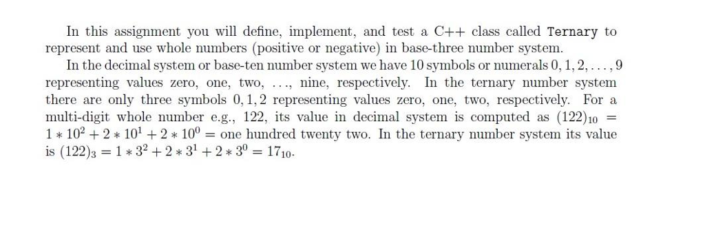 Solved In this assignment you will define, implement, and | Chegg.com